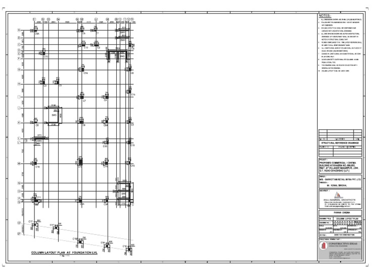 Column Layout Plan - Pawan Cinema-Col Layout | PDF
