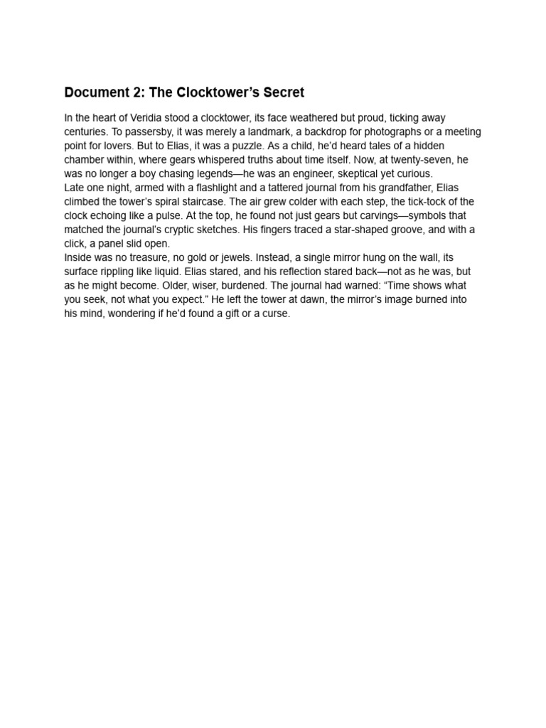 Document 2 - The Clocktower's Secret | PDF
