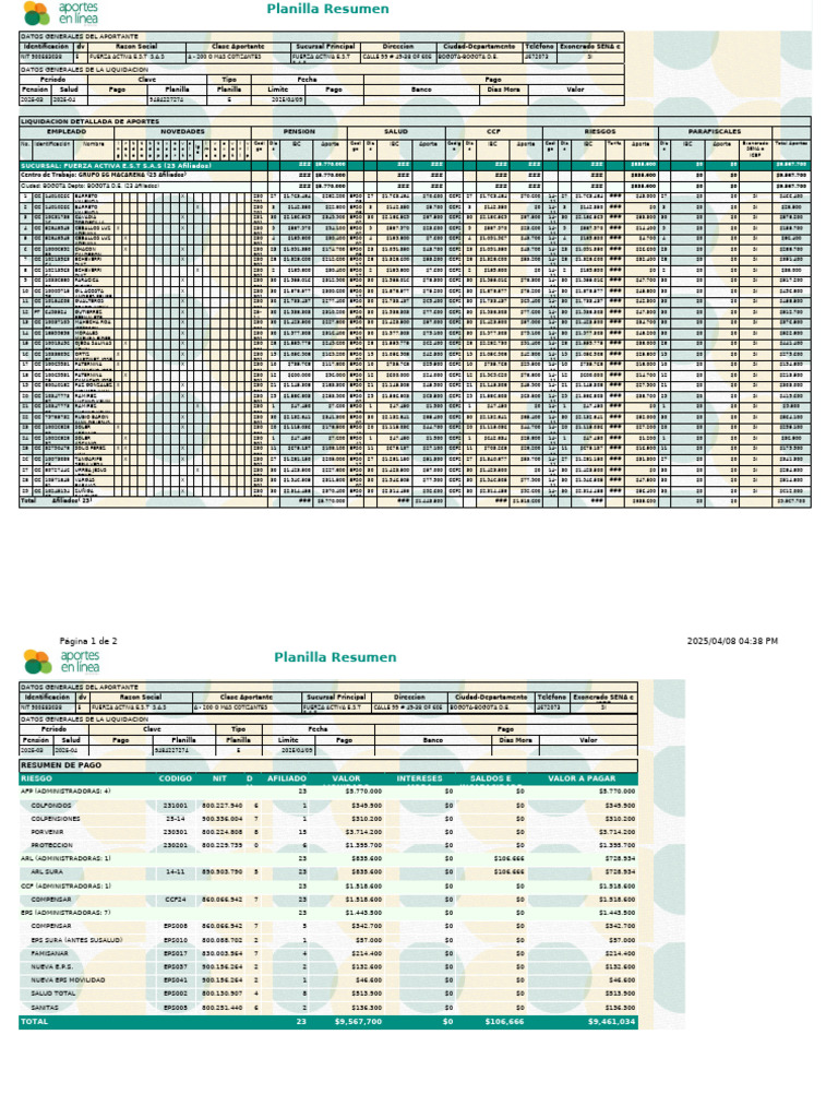 Mafars 191 | PDF | Distribución de ingresos del factor | Pensión