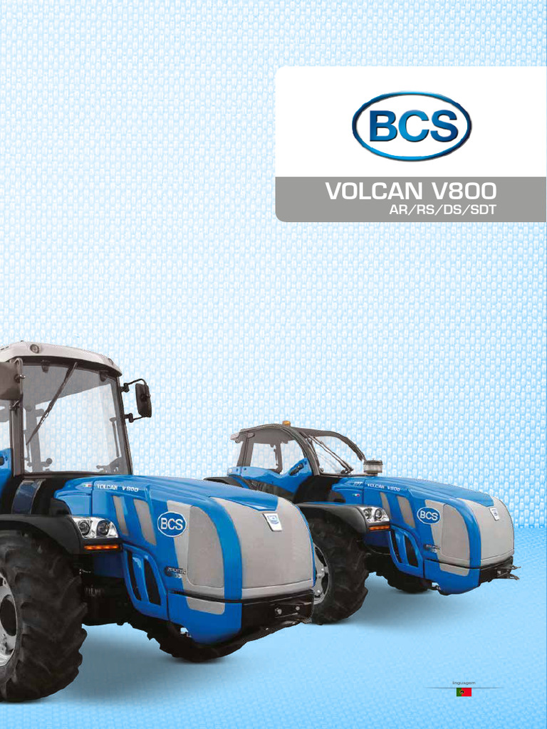 Trator VOLCAN V800: Características e Vantagens | PDF | Trator | Motores