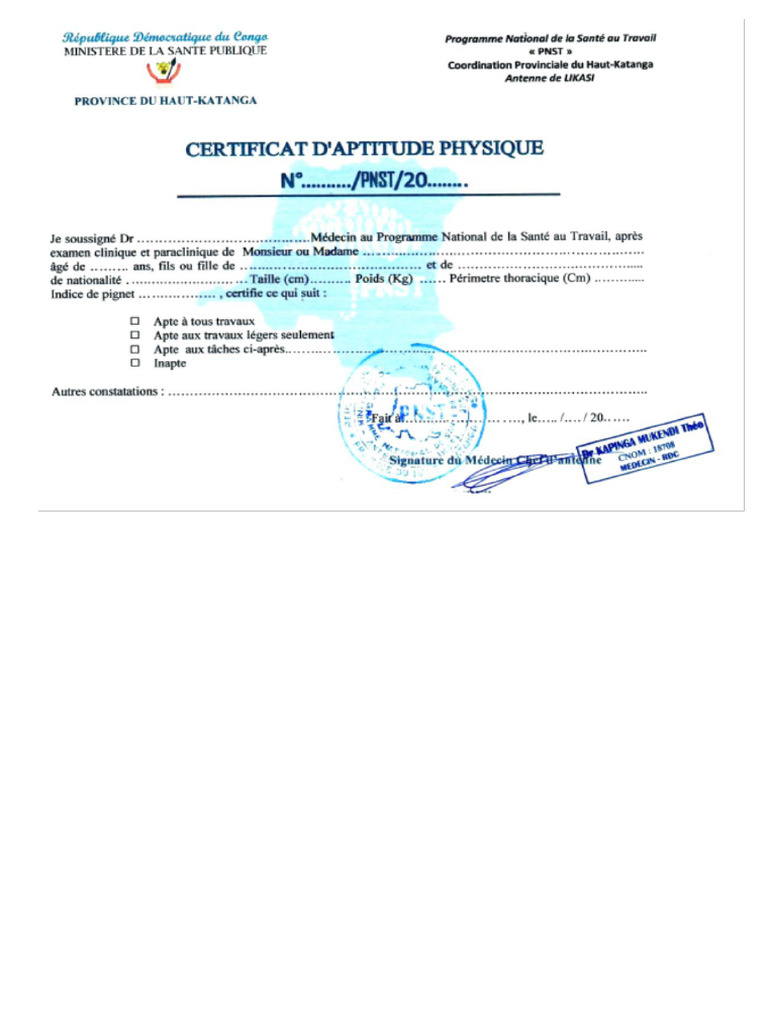 CERTIFICAT D'APTITUDE PHYSIQUE pyd | PDF