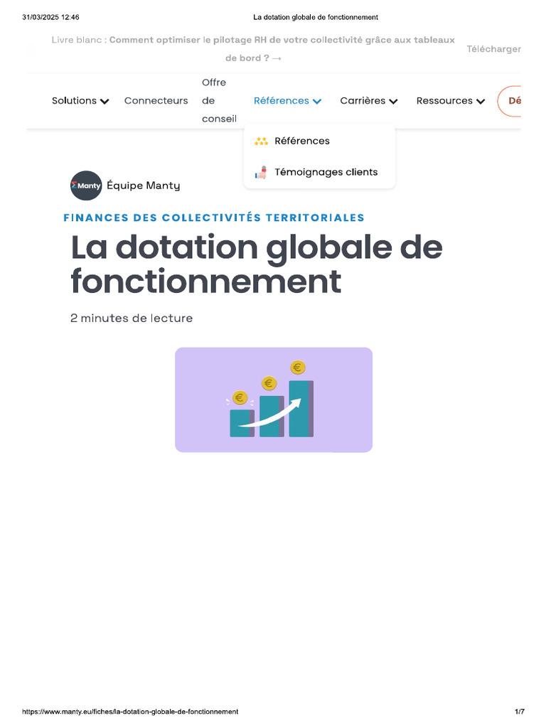 La Dotation Globale de Fonctionnement | PDF