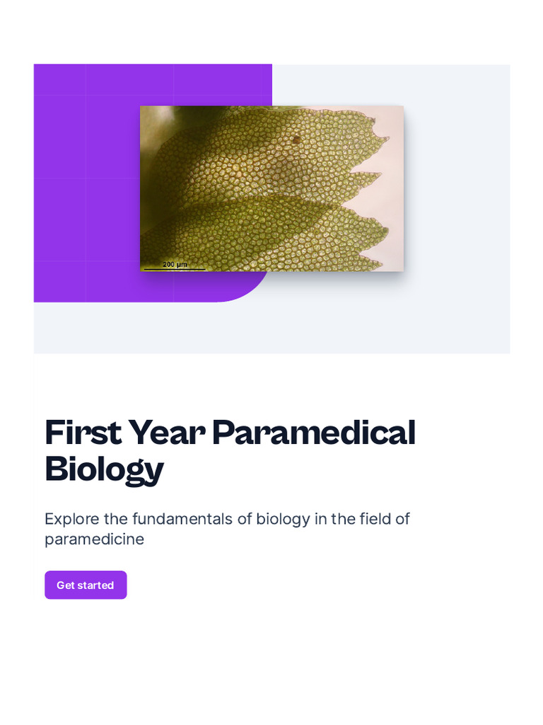 First Year Paramedical Biology Overview | PDF | Cell (Biology) | Human Body