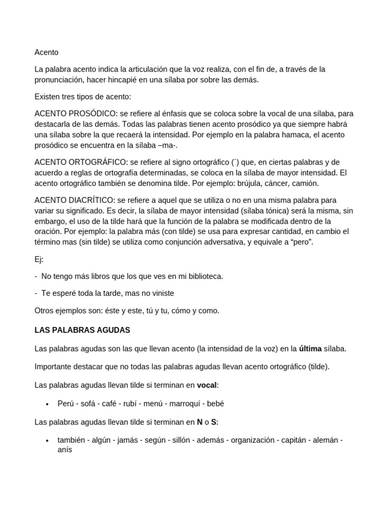 Acento | PDF | Fonética | Lingüística