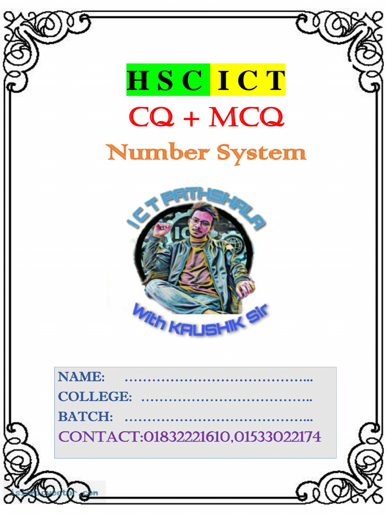 ICT Kaushik Sir CHPT 3 MCQ + CQ Sheet | PDF