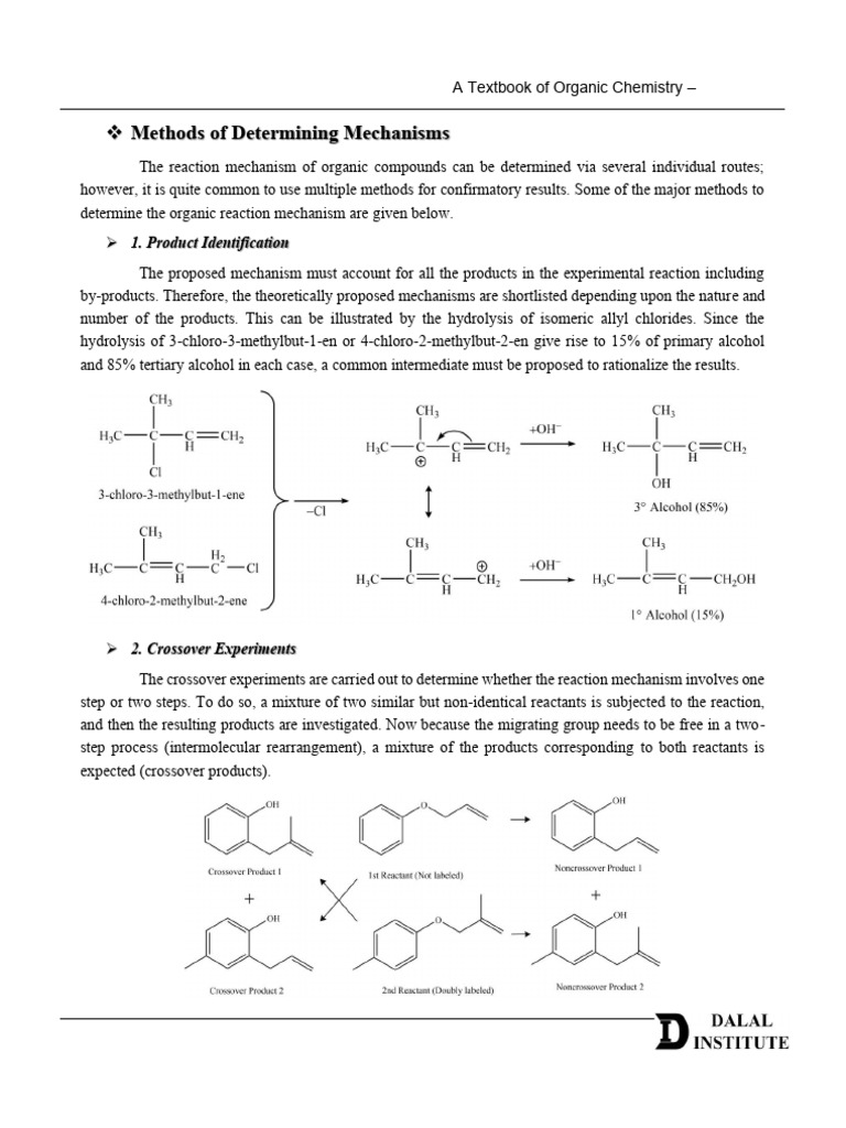 ATOOCV1 3 8 Methods of Determining Mechanisms | PDF | Chemical ...