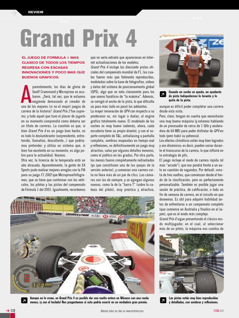 U136 - USR Games - Grand Prix 4 | PDF | Formula Uno | Formula Racing