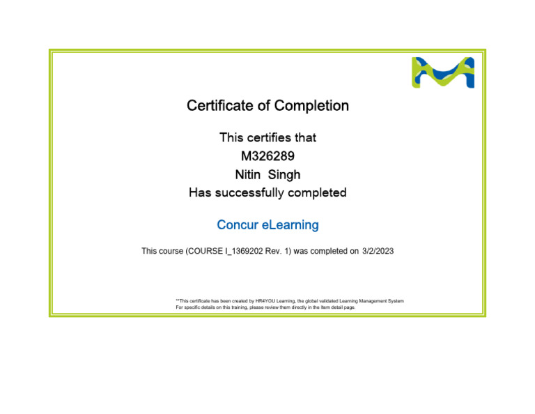 Concur Elearning | PDF