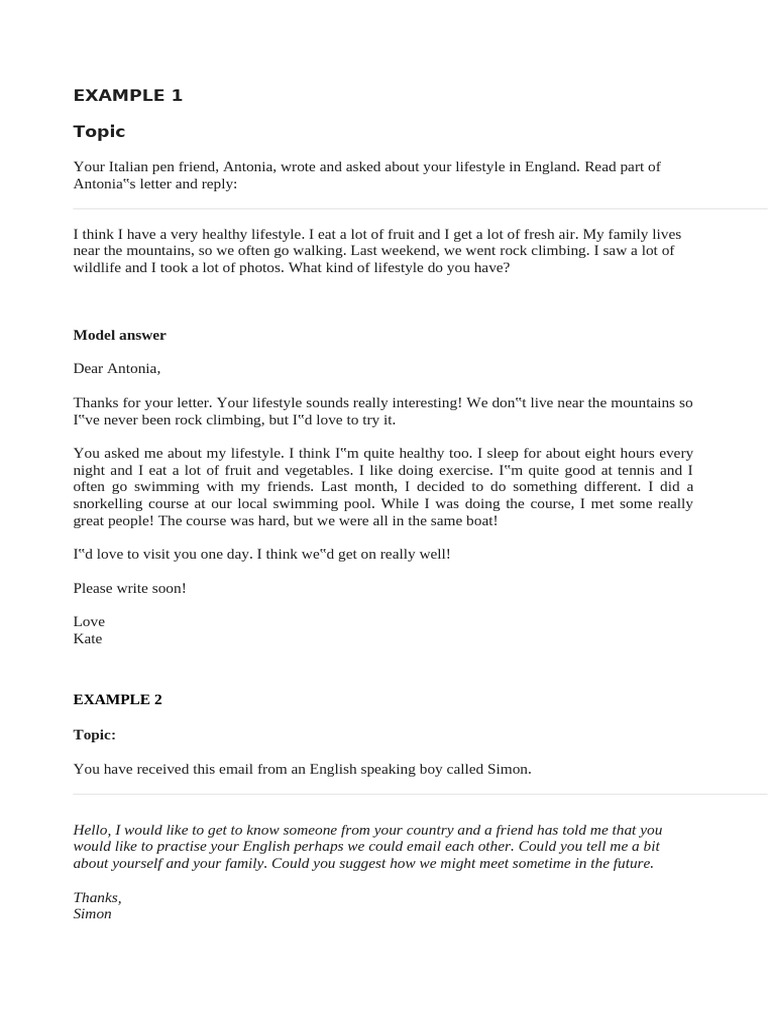 Informal Letter Writing Examples | PDF