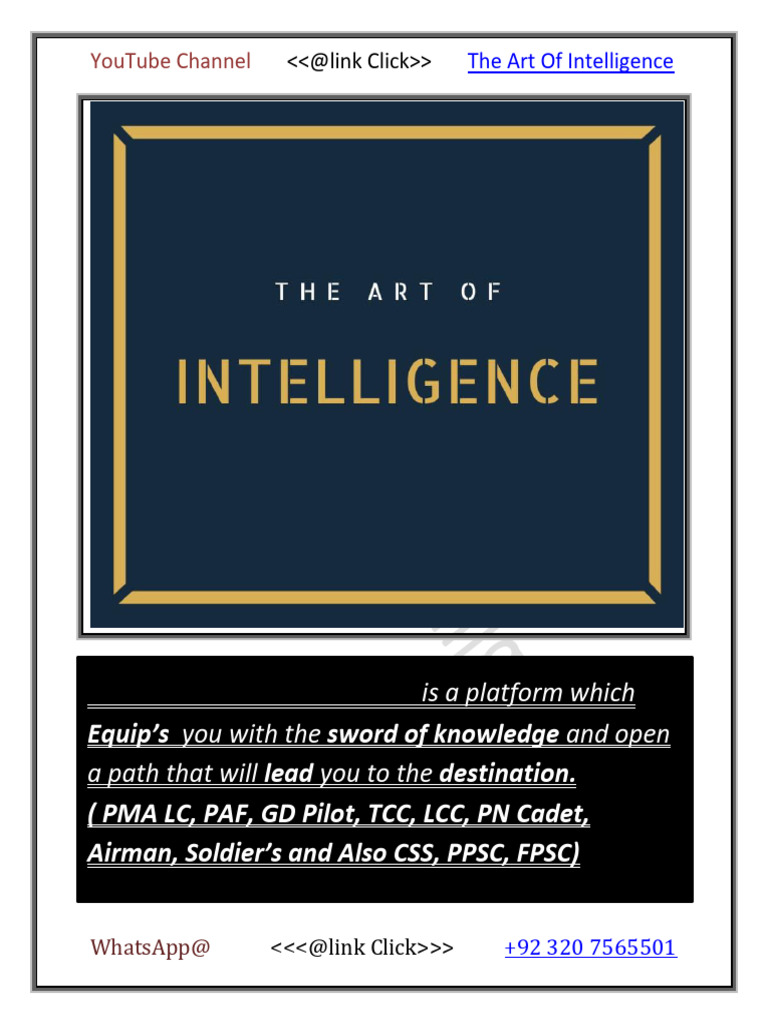 ISSB L Group Discussion Topics (The Art of Intelligence) | PDF