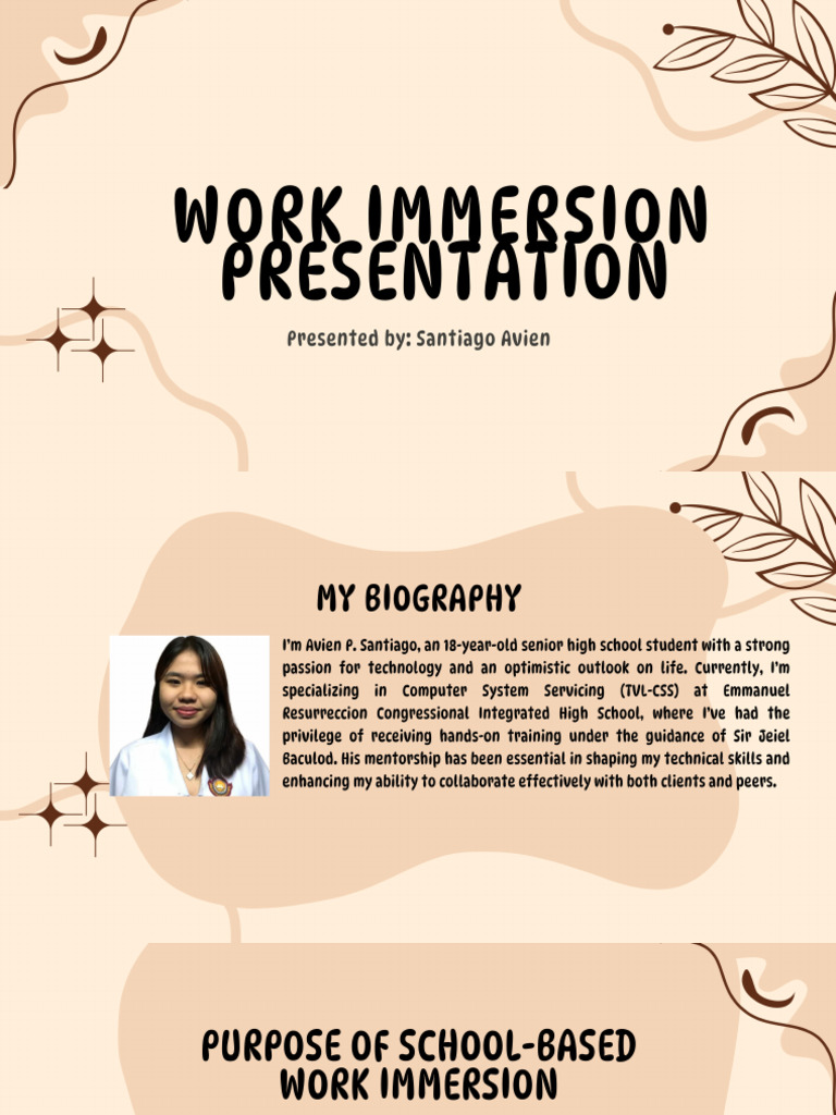 Work Immersion Presentation | PDF