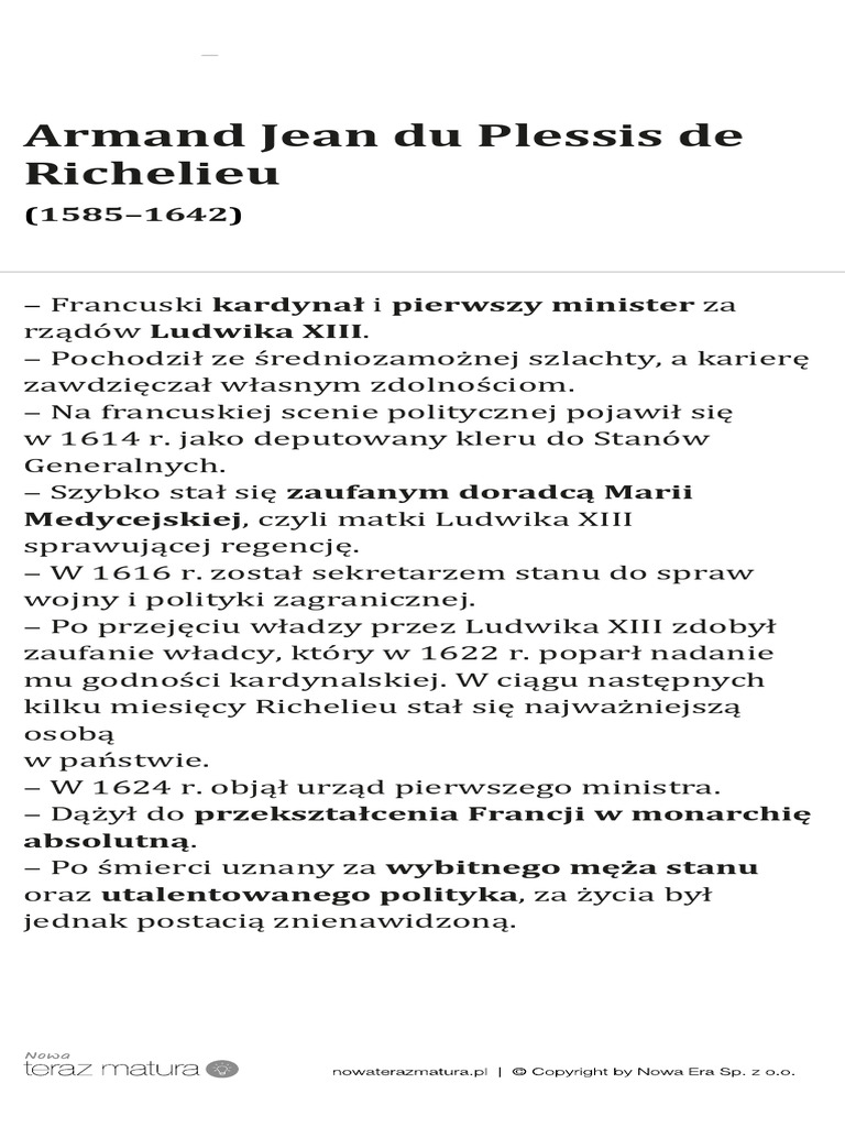 Biogram Armand Jean Du Plessis de Richelieu | PDF