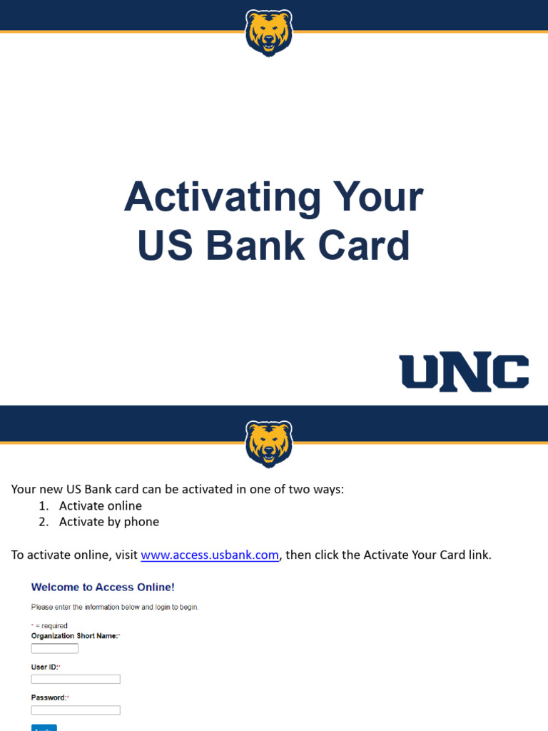Activate US Bank Card | PDF
