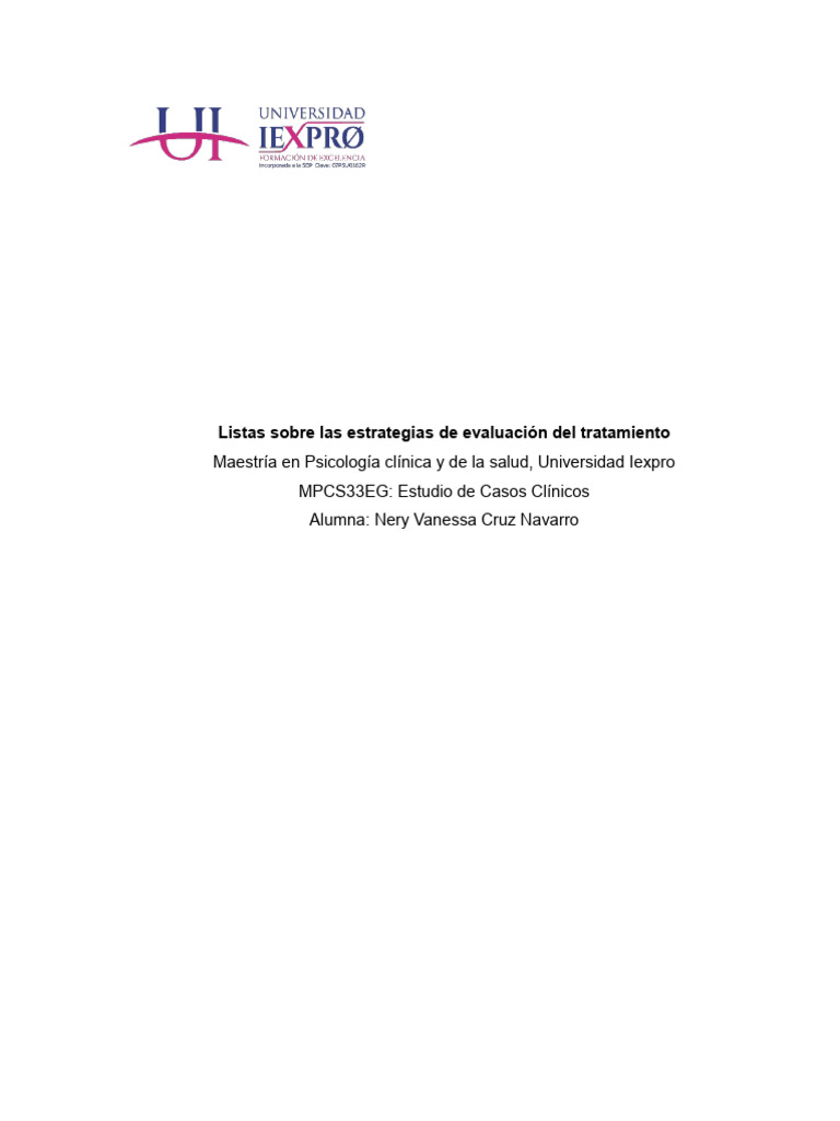 S1 - Act1 - Nery - Cruz Navarro | PDF | Psicoterapia | Terapia