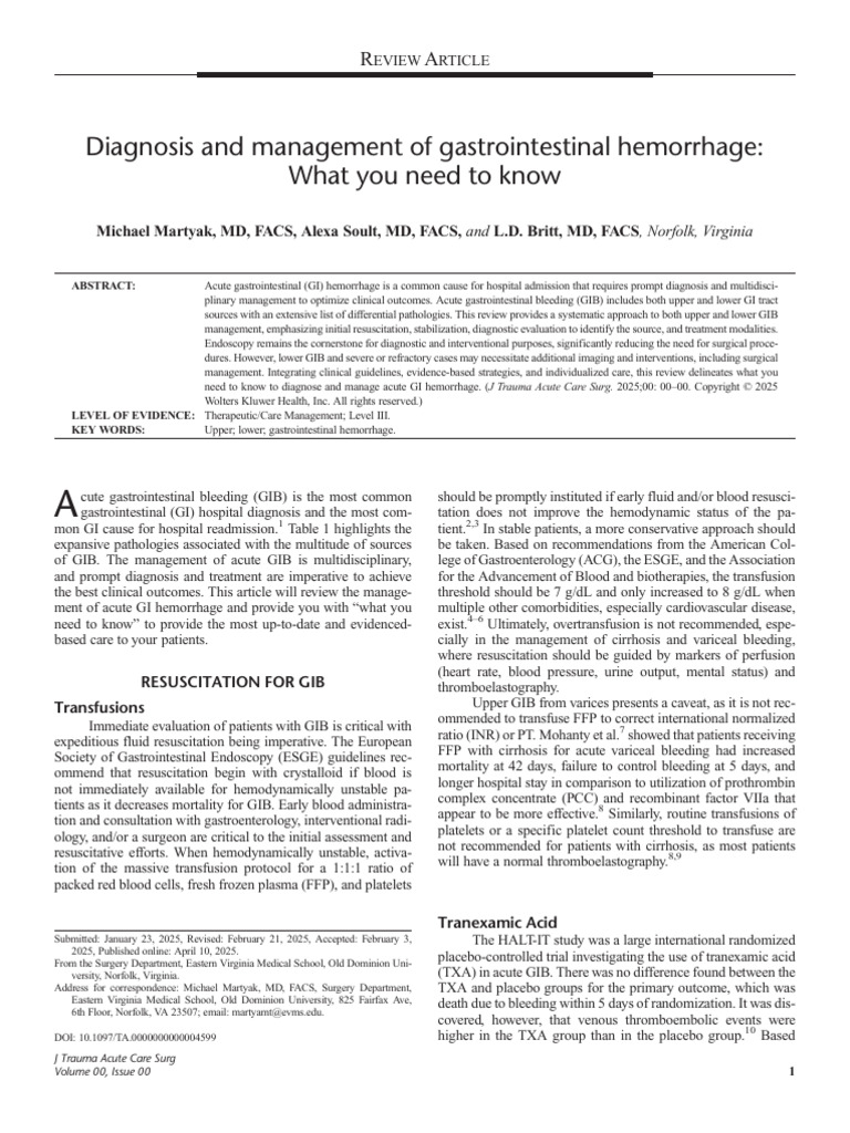 Diagnosis and Management of Gastrointestinal.961 | PDF | Medical ...