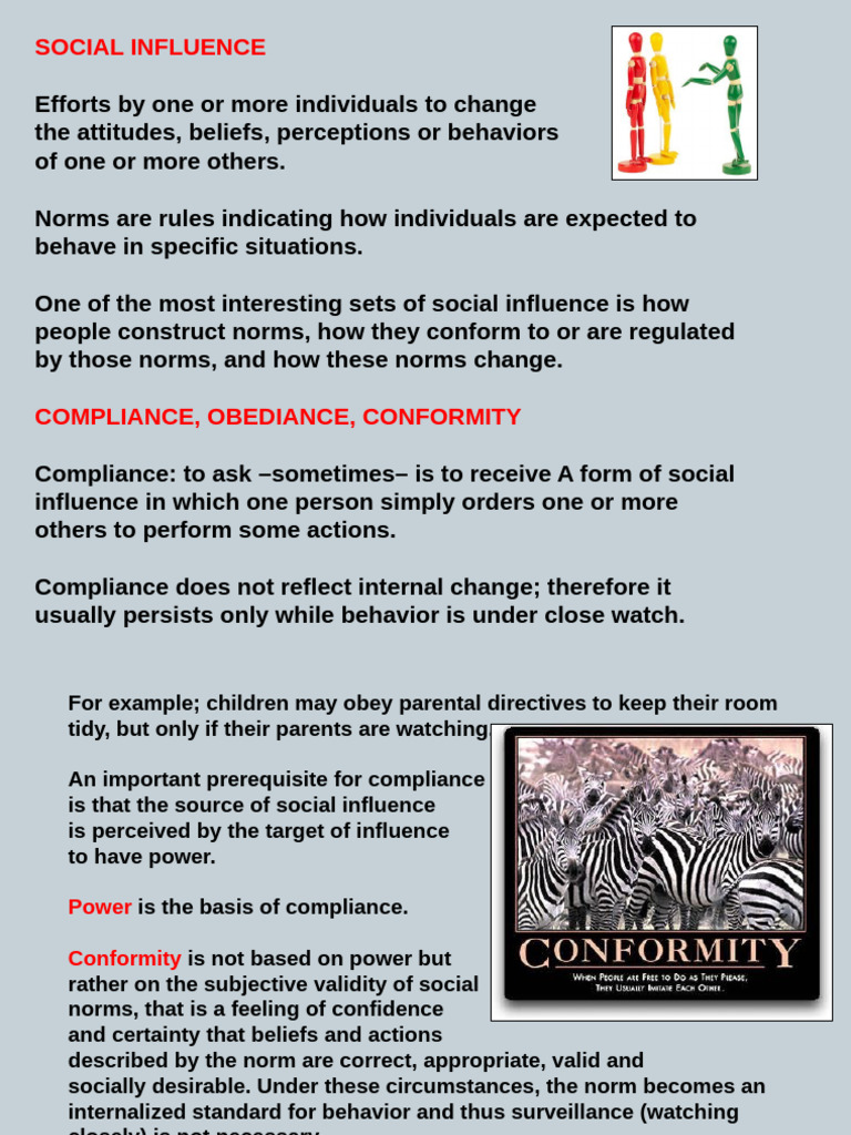 Chapter 7 Social Influence | PDF | Conformity | Behavioural Sciences