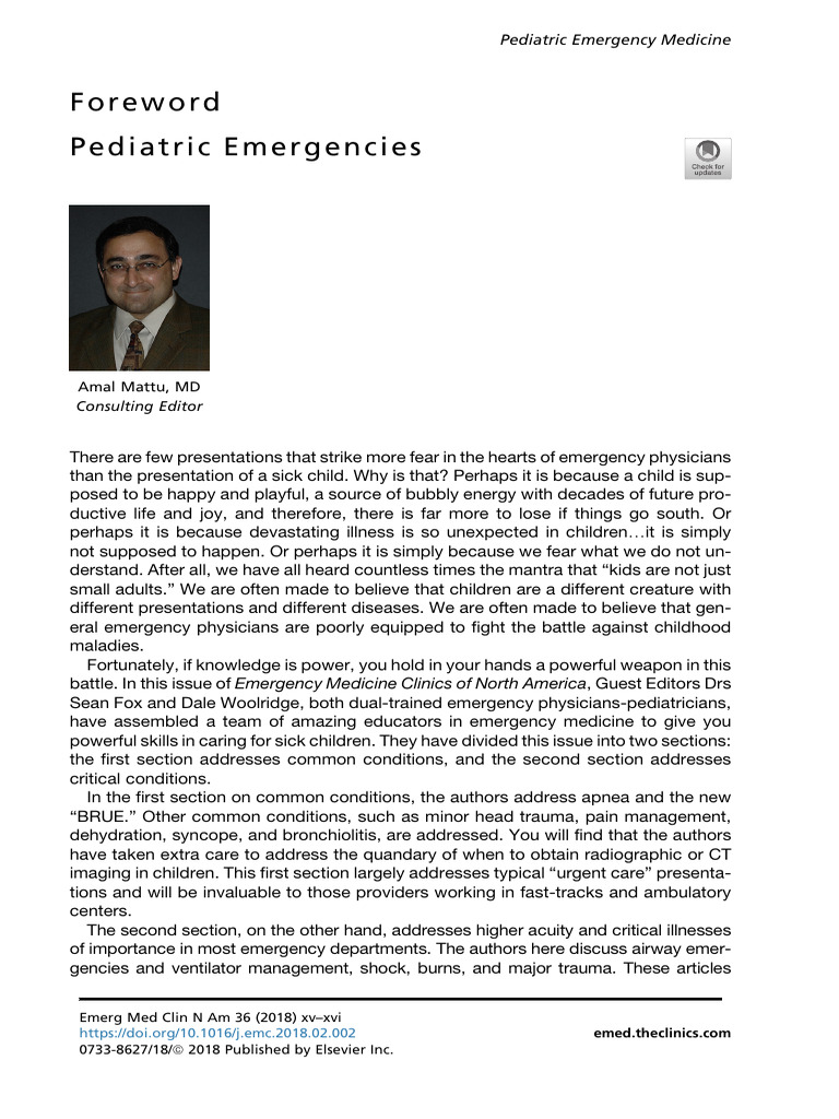 Pediatric Emergency Medicine Insights | PDF | Medicine | Health Care