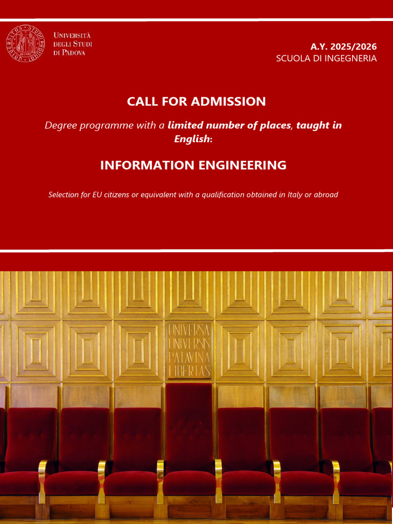 2025 Bando Ingegneria InformationEngineering V1 En | PDF | University ...
