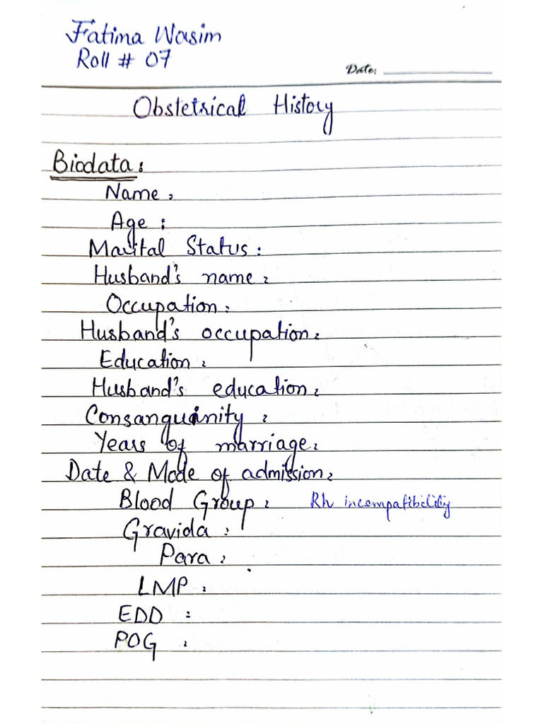 Obs HX and Examination | PDF