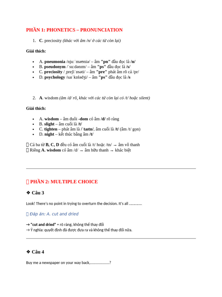 Đáp Án CSP 2022 | PDF