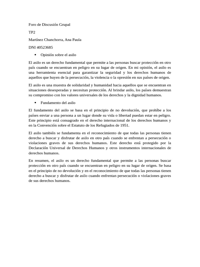 Foro de Discusión Grupal 2 | PDF