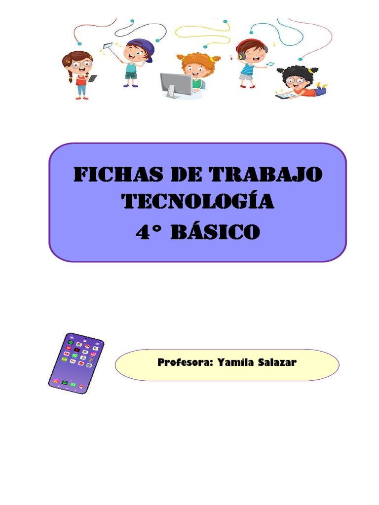 FICHAS TECNOLOGIA 4° Básico | PDF | Microsoft Excel | Microsoft PowerPoint