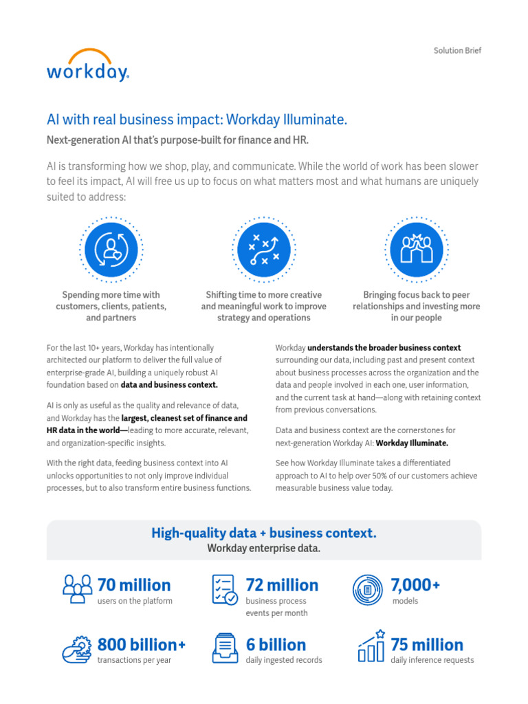 Workday Illuminate: AI for Finance & HR | PDF | Artificial Intelligence ...