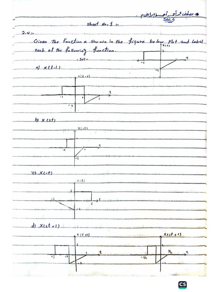 Signal Sheet 01 | PDF