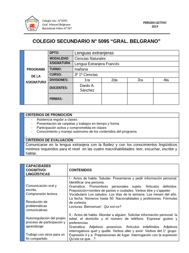 Francés_3°CN | PDF | Adjetivo | Lingüística