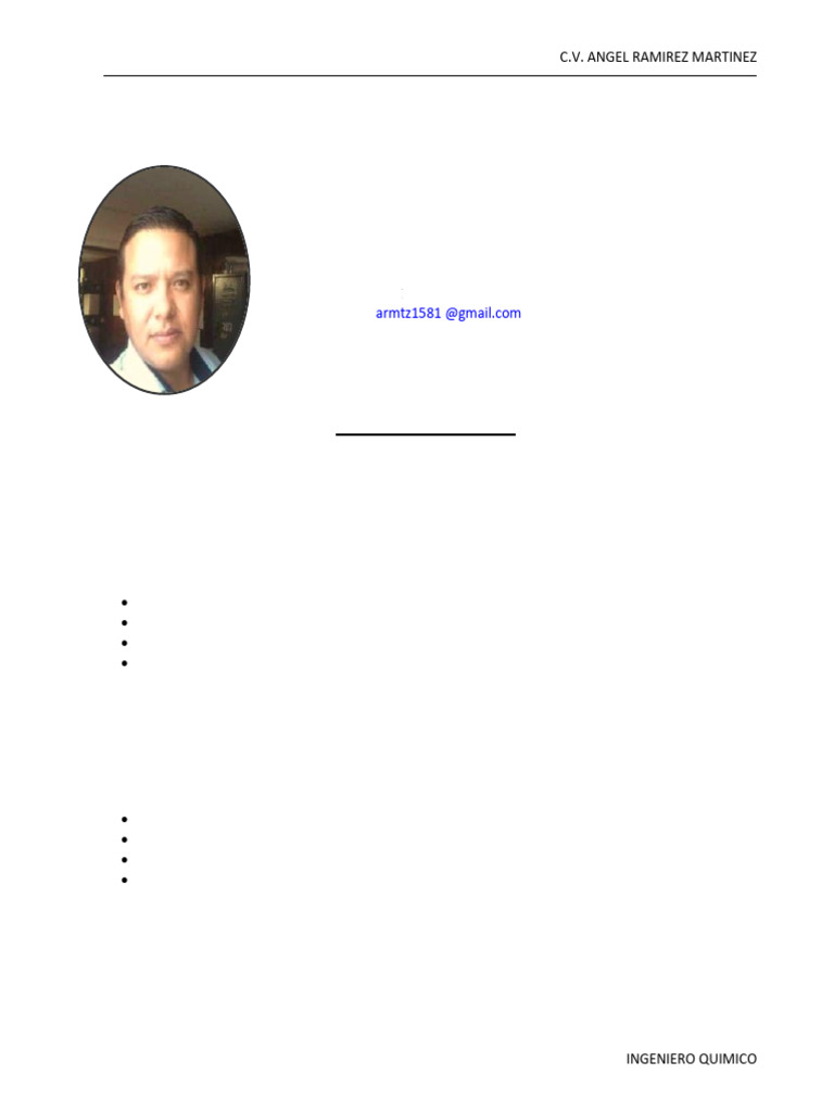 CV Angel Ramirez Martinez | PDF | Ingeniería