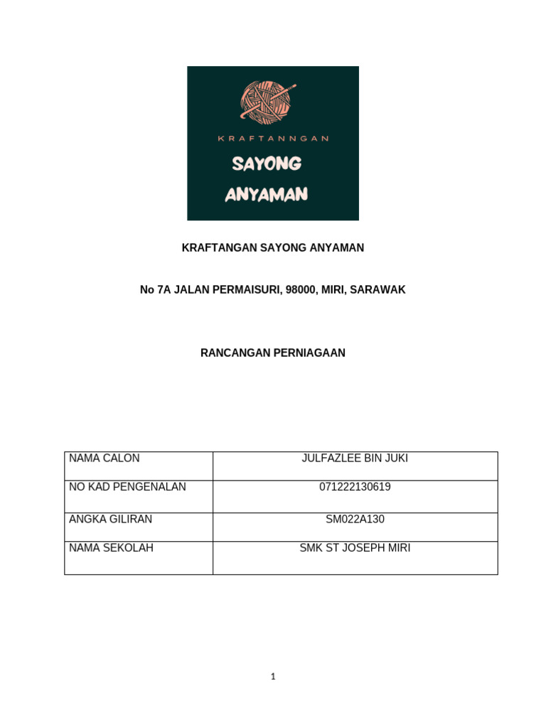 Kraftangan Sayong Anyaman-1 | PDF
