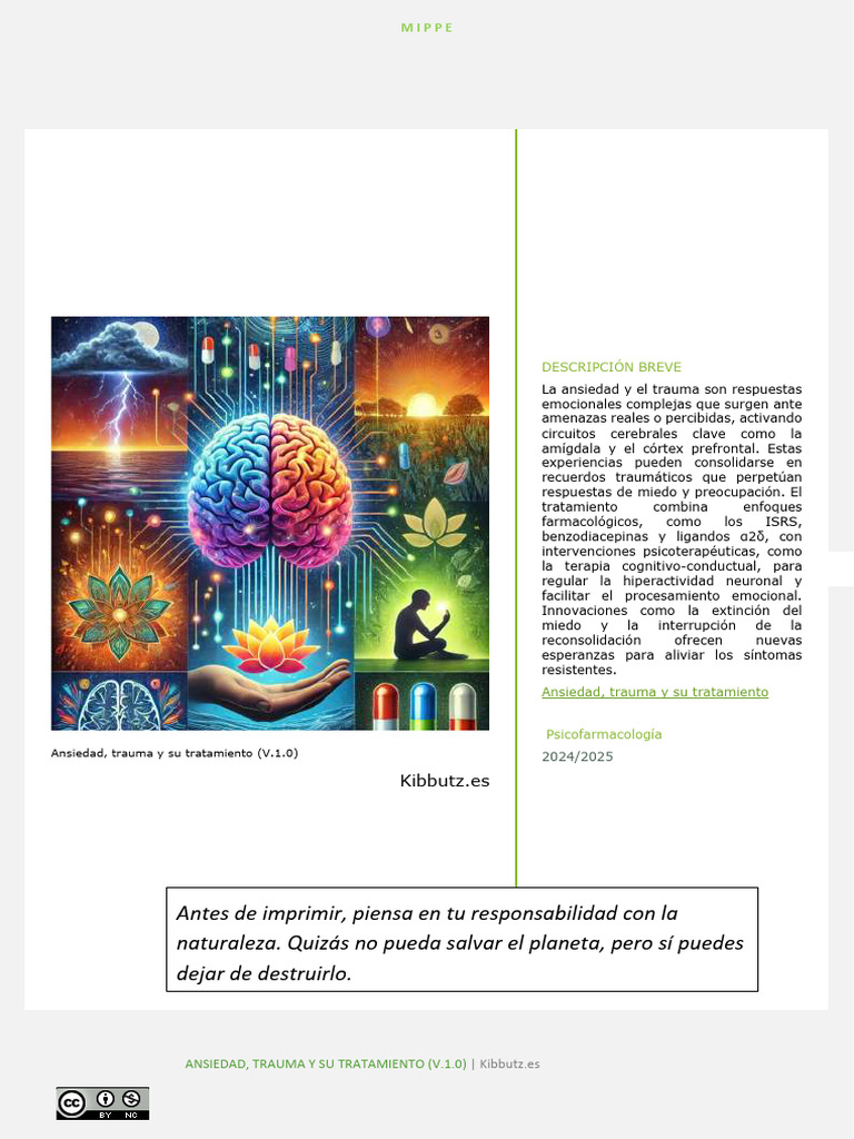 MIPPE tema 8 | PDF | Trastorno de ansiedad | Ansiedad