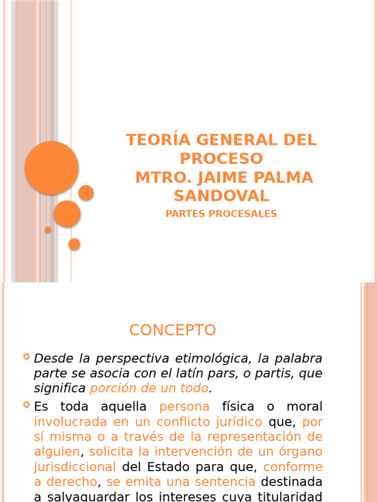 Partes Procesales | PDF | Reunión | Ley procesal