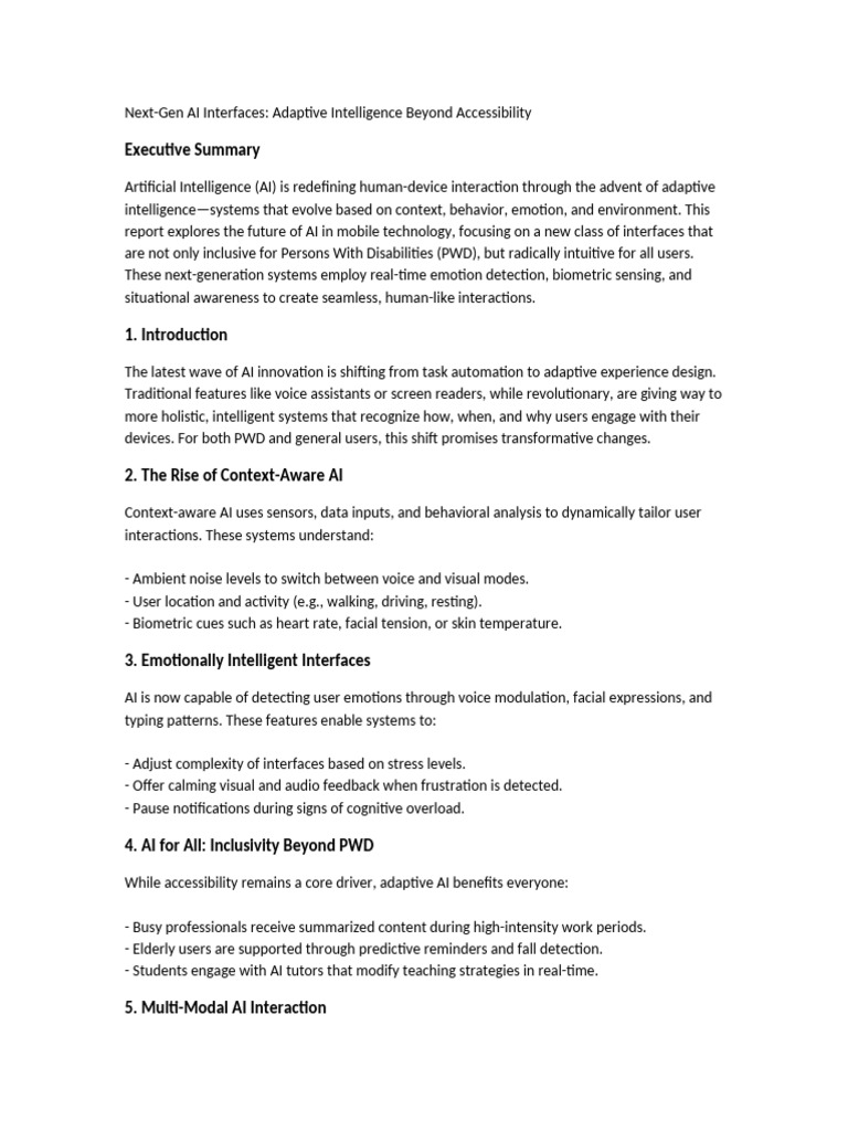 NextGen AI Interfaces | PDF | Artificial Intelligence | Intelligence (AI) & Semantics