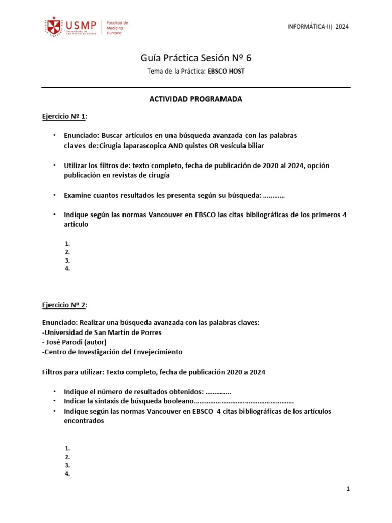Guía Práctica EBSCO HOST 2024 | PDF