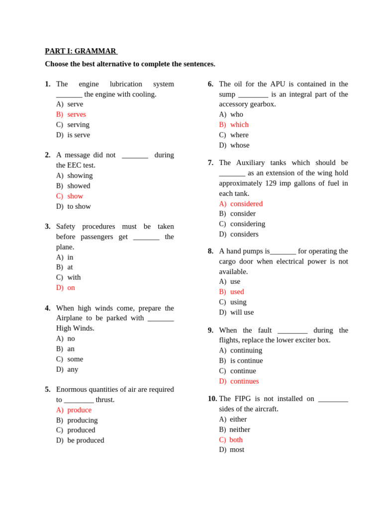 SHGM Için Örnek Sınav3 | PDF