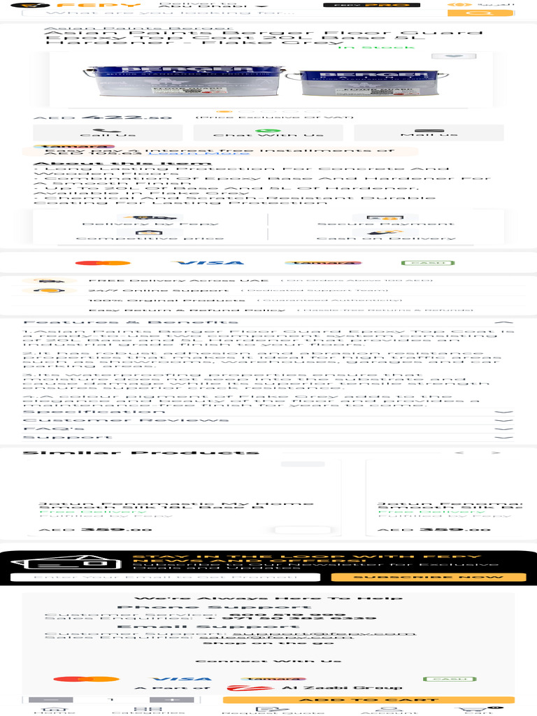 Asian Paints Berger, Floor Guard Epoxy Top Coat, 20L Base, 5L Hardener ...