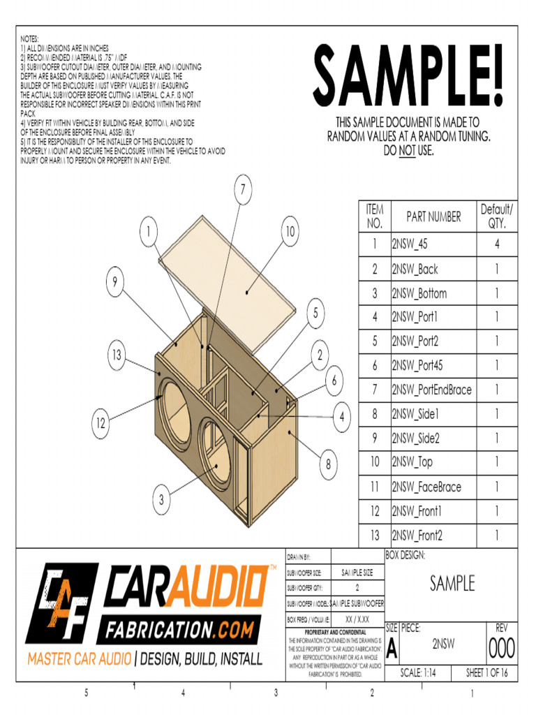 CAF Sample Blueprint Design | PDF | Loudspeaker | Sound Technology