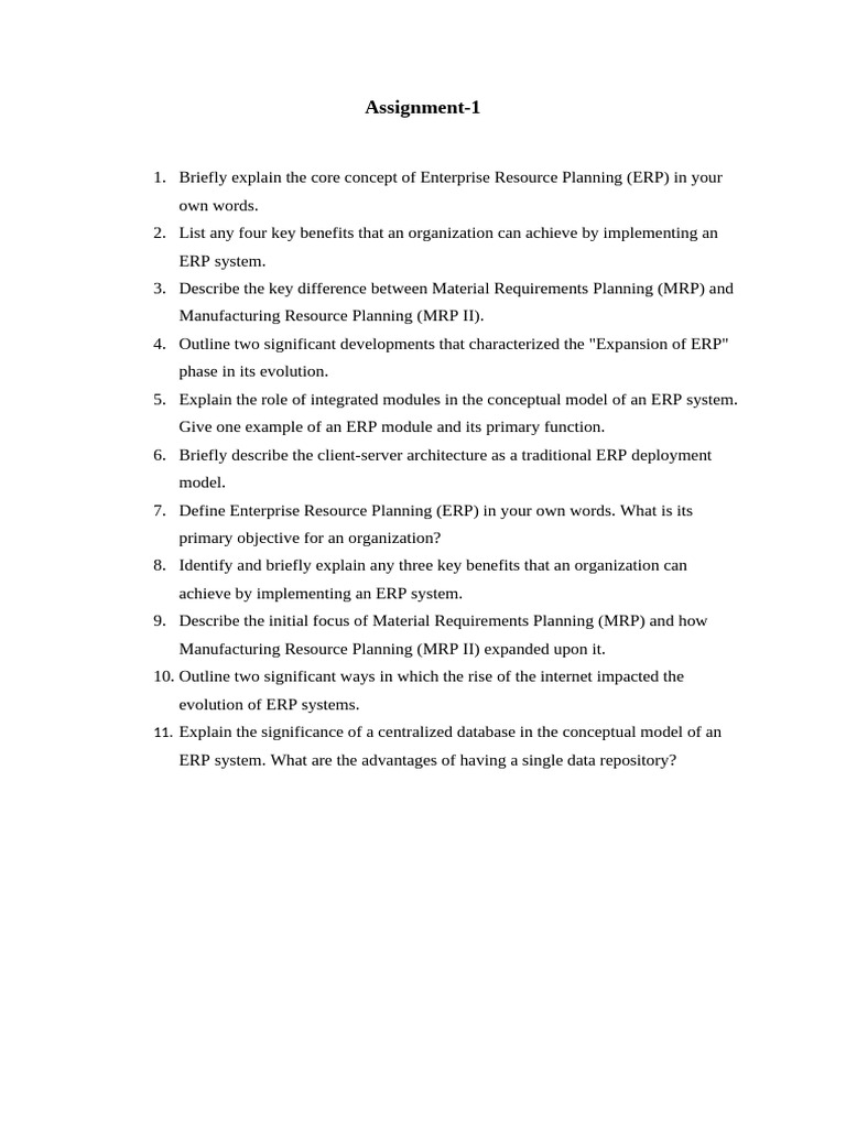 Understanding ERP: Concepts and Benefits | PDF