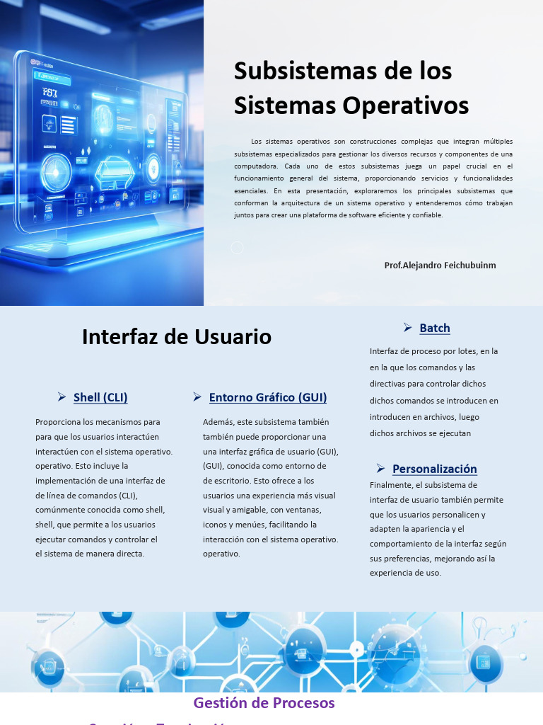 01.3 Subsistemas de Los SS - OO. | PDF | Interfaz de línea de comando ...