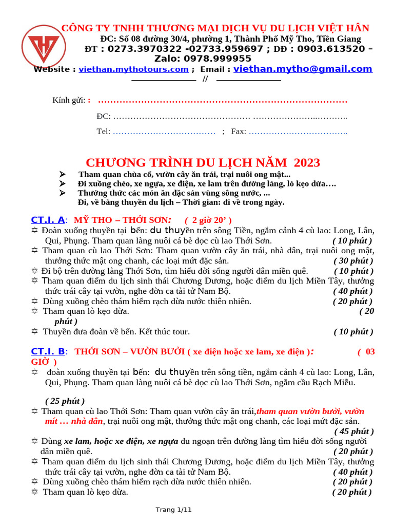 Tour T1 - 2023 - V | PDF