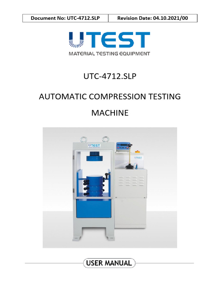 Manual Prensa Ingles UTC-4712.SLP | PDF | Pump | Menu (Computing)