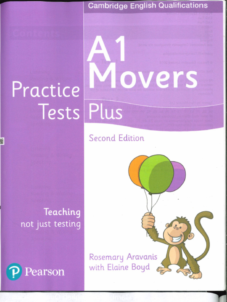 A1 Movers Practice Test Plus Second Edition Mono Scaneado Ok Violeta