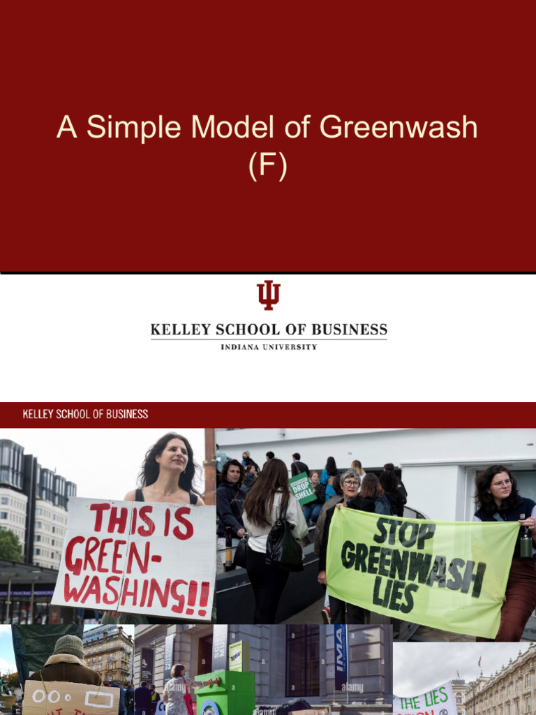 Lecture #9 - A Simple Model of Greenwash (F) | PDF