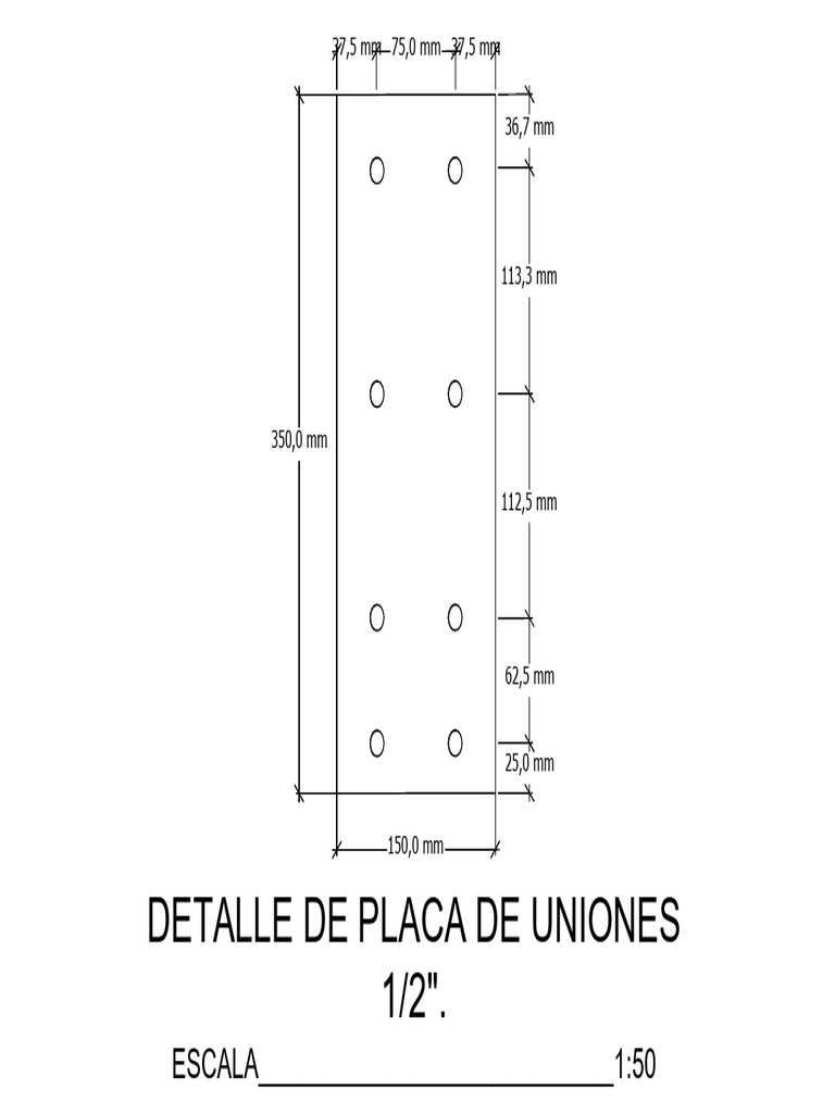 Detalle de Placa de Uniones | PDF