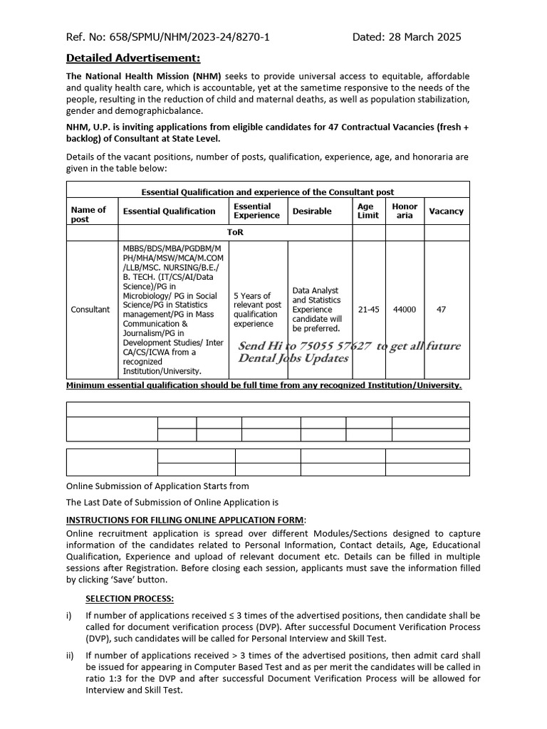 UPNHM Consultant 47 Dental Post | PDF | Image Scanner | Pixel