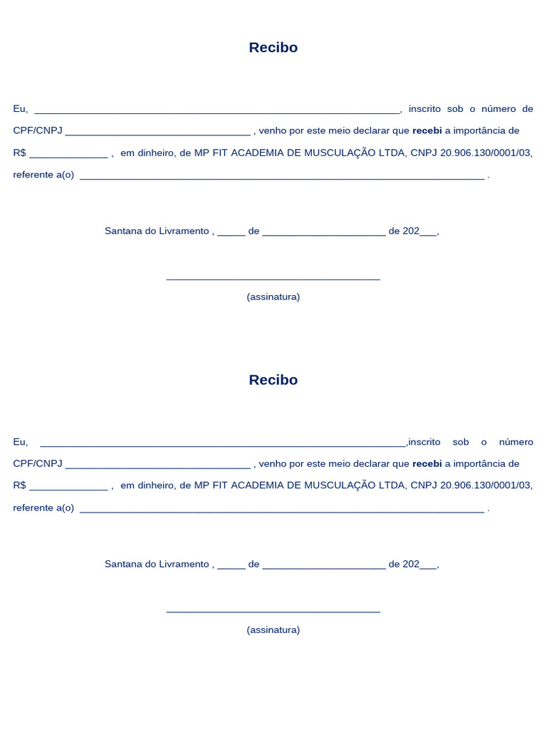 Recibos para Imprimir | PDF