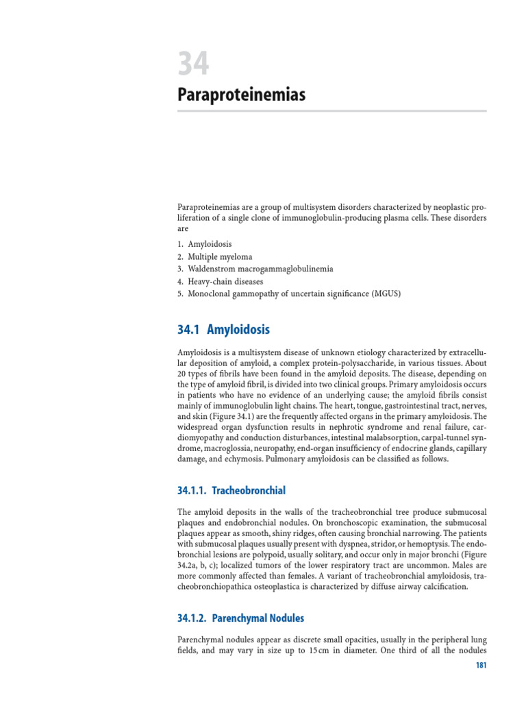 Understanding Paraproteinemias and Amyloidosis | PDF | Respiratory ...
