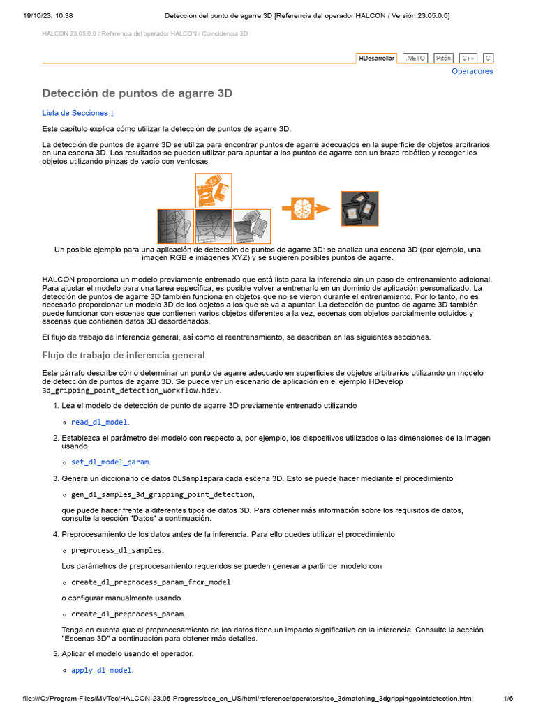 Detección del punto de agarre 3D [Referencia del operador HALCON _ Versión 23.05.0.0] | PDF ...