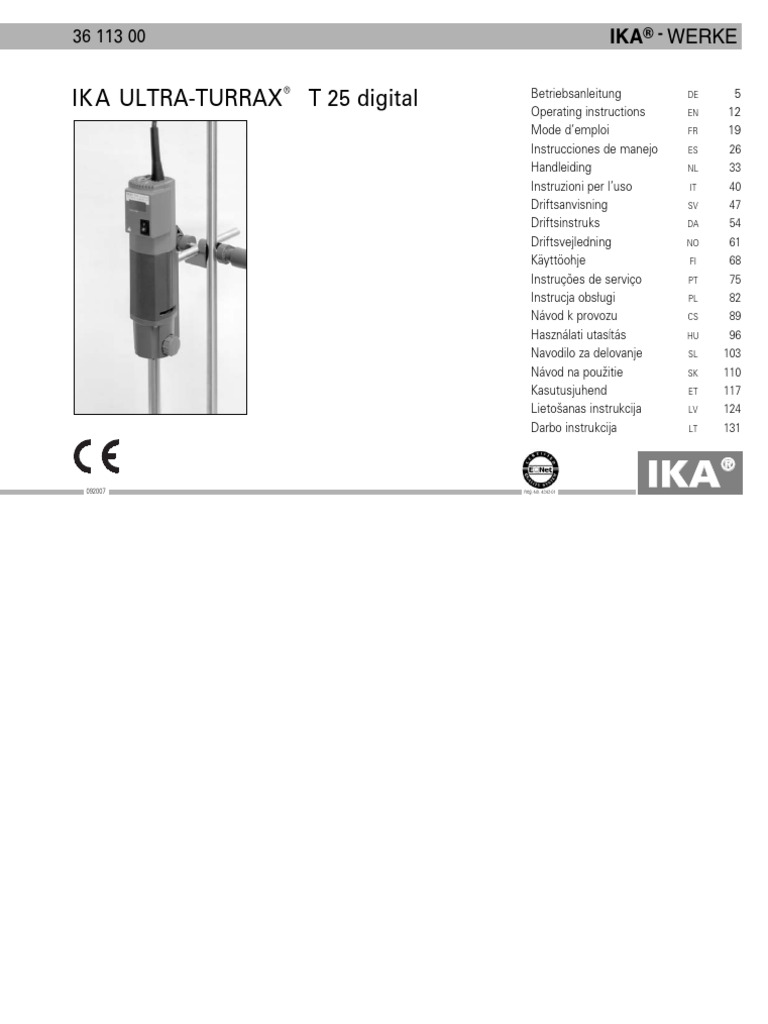 Ultra Turrax T25 | PDF
